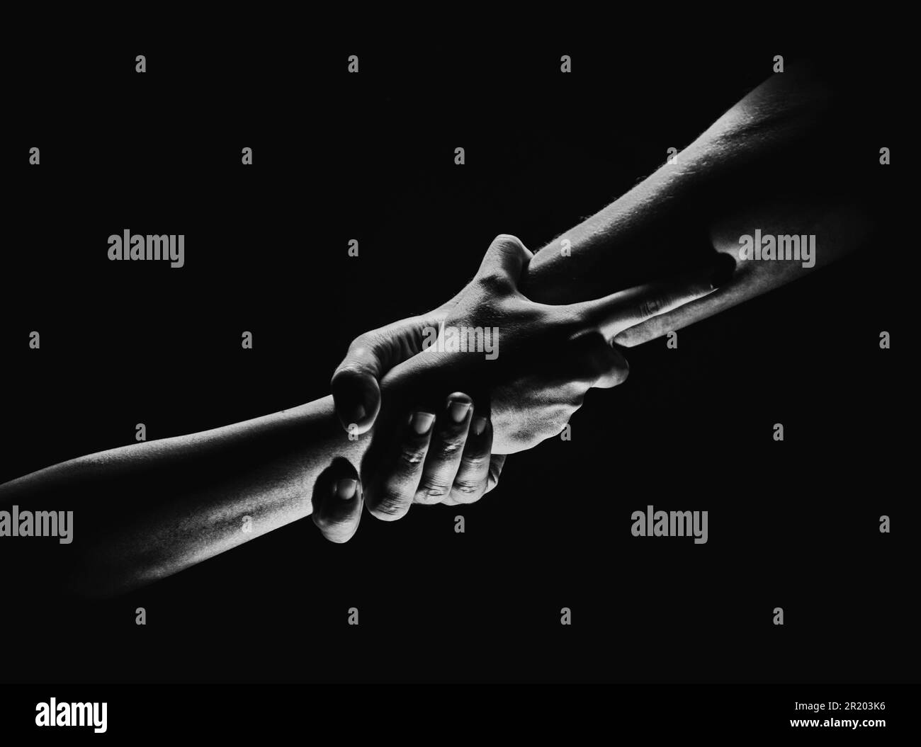 Two trength ands. Helping hand to a friend. Rescue or helping gesture ...