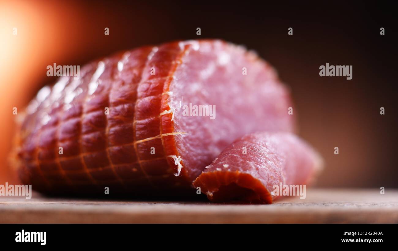 Cooked smoked ham hi-res stock photography and images - Alamy