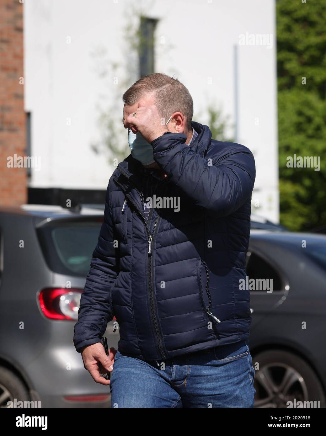 Andrew McDade arrives at Killymeal House in the Belfast Gasworks ...
