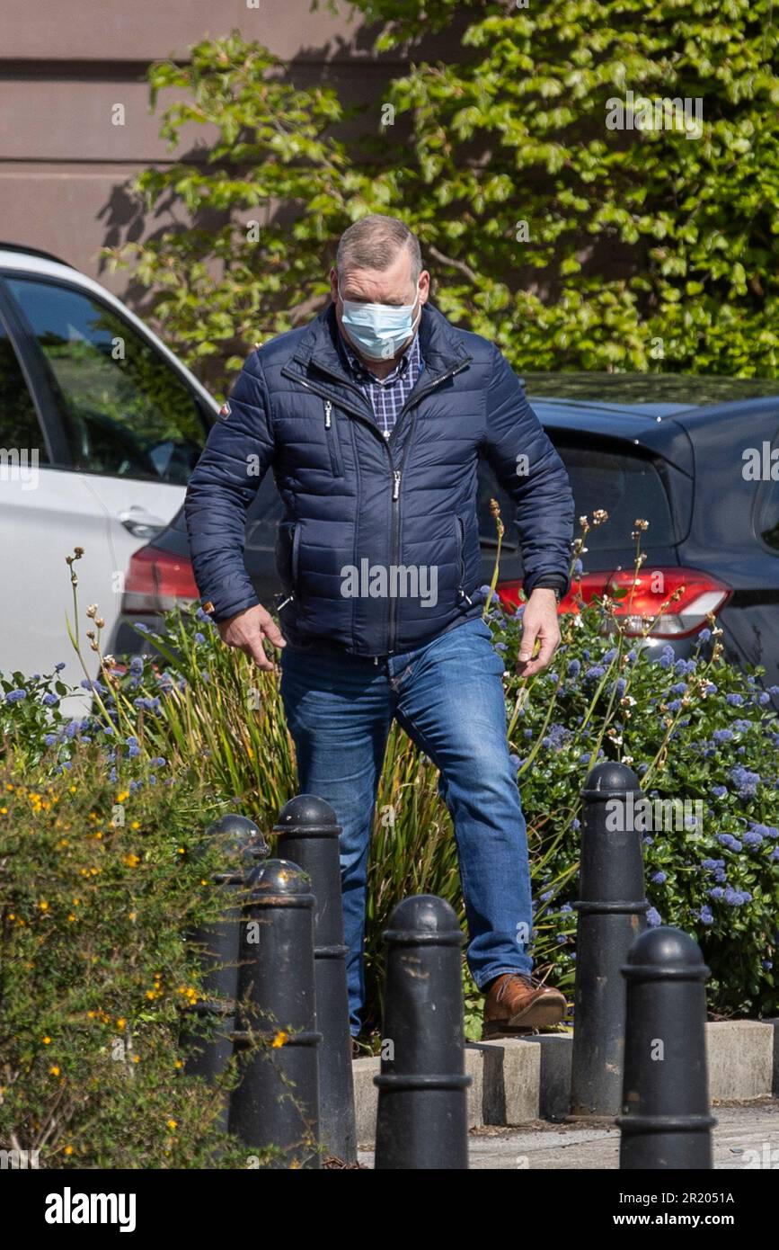 Andrew McDade arrives at Killymeal House in the Belfast Gasworks ...