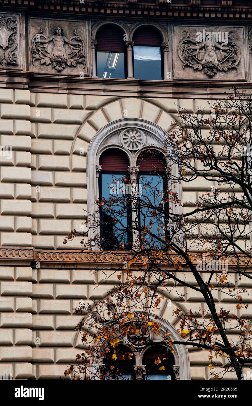 Italian Renaissance Revival Palazzo Bonacossa in Milan, Italy Stock ...