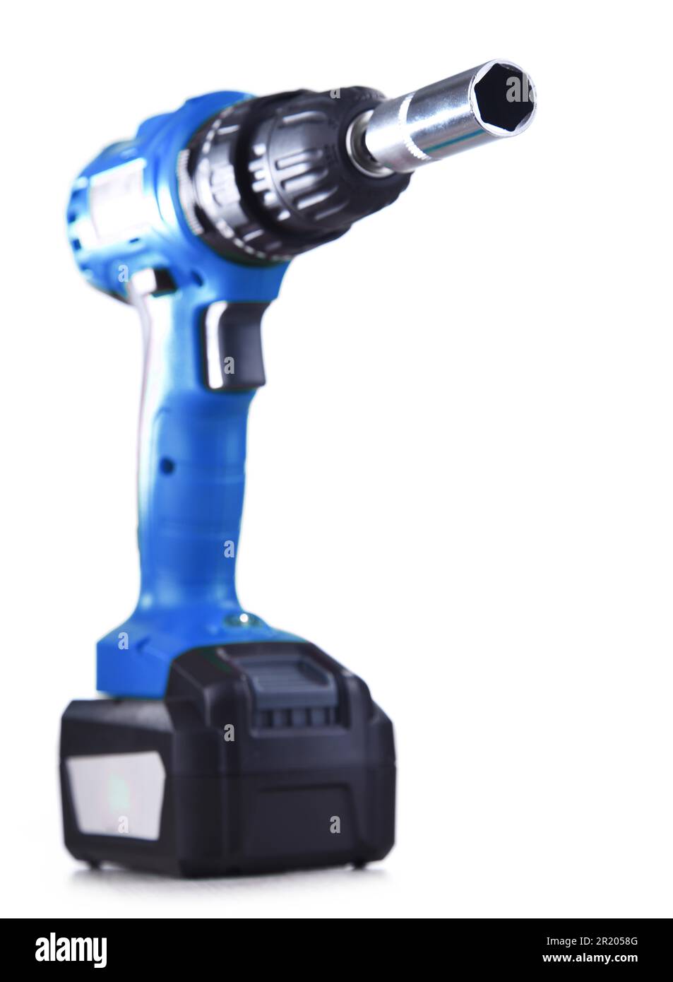 A screw gun isolated on white background Stock Photo - Alamy