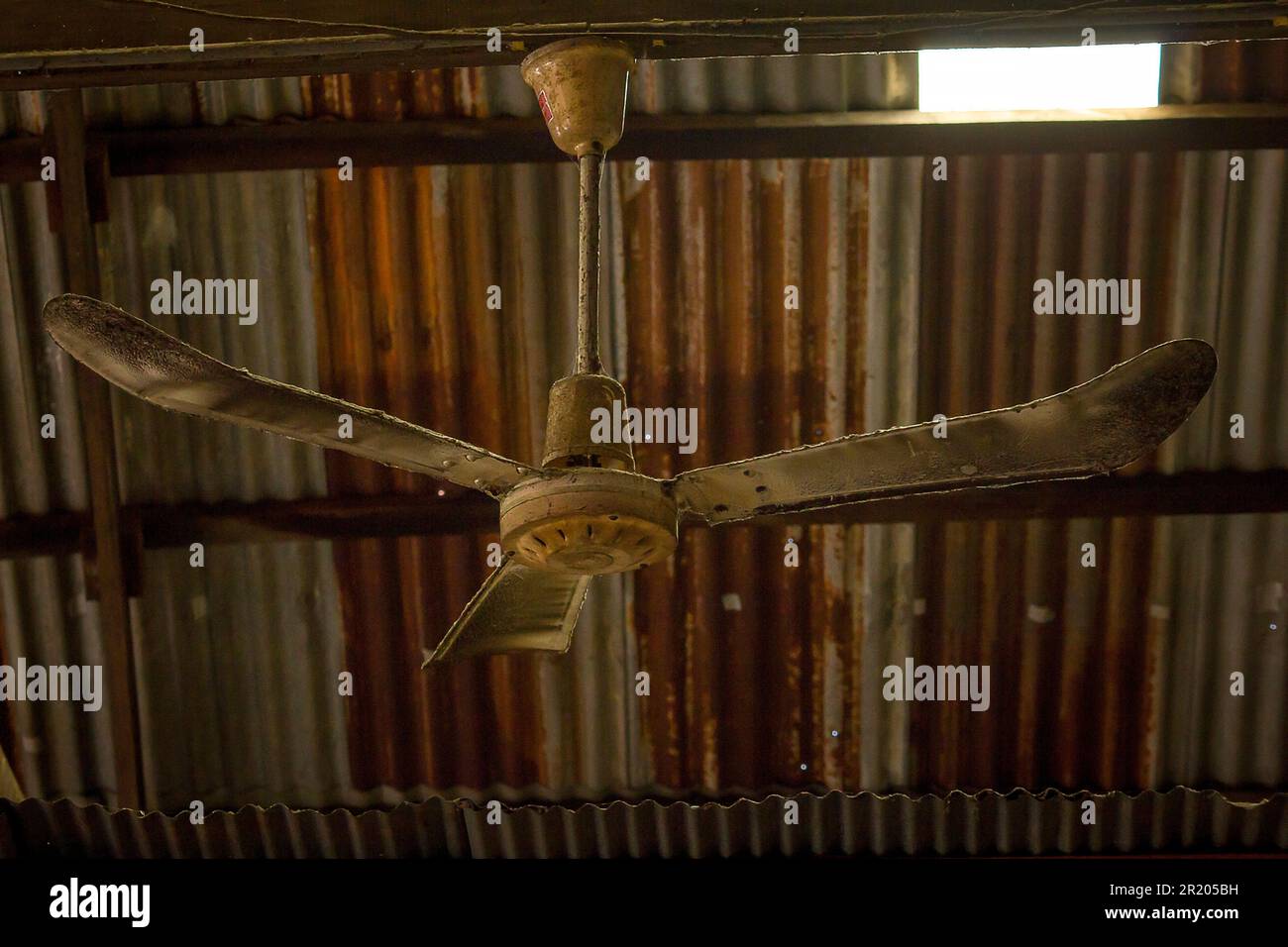 Ceiling fan hung on the beam Stock Photo - Alamy