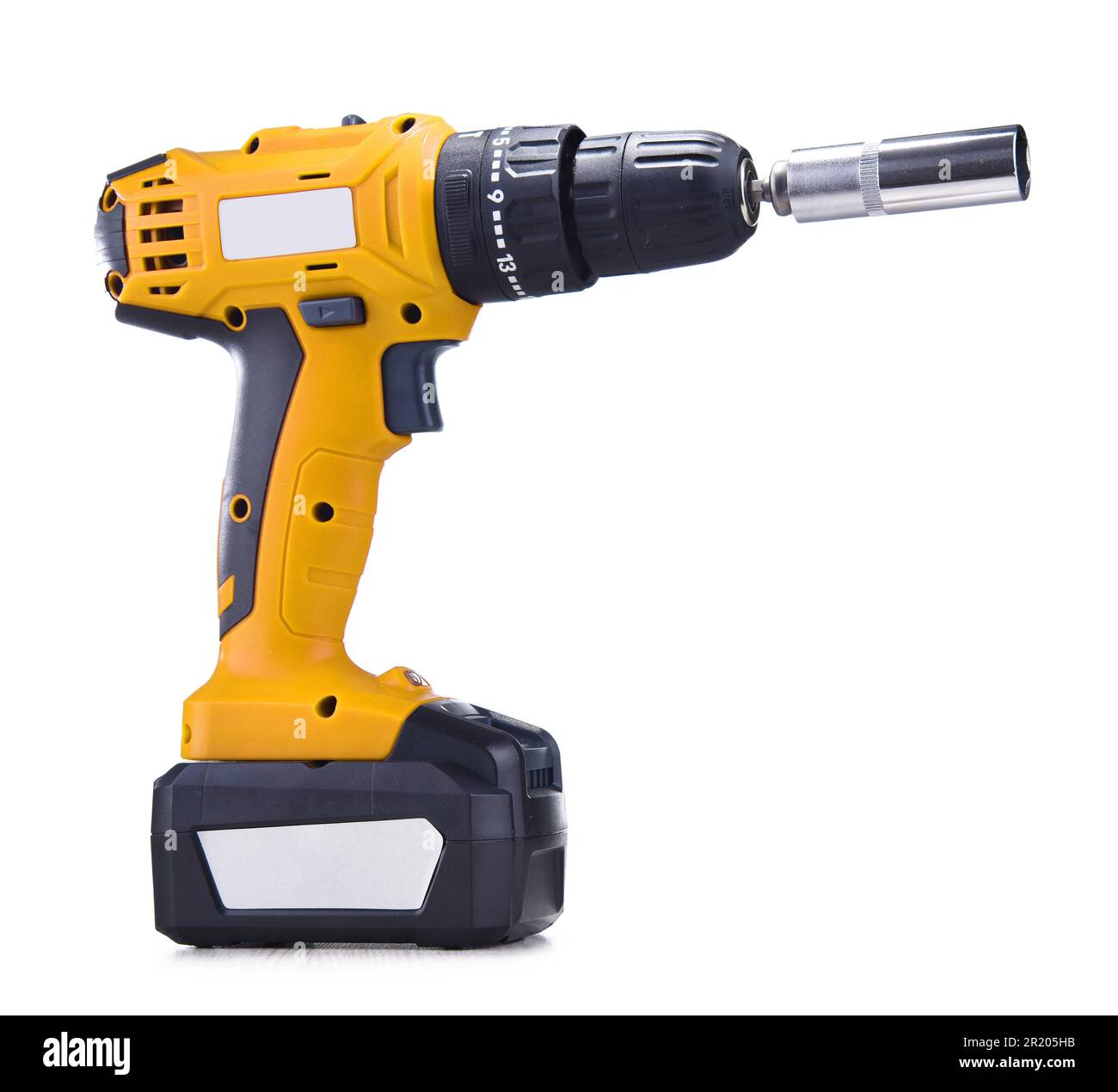 A screw gun isolated on white background Stock Photo - Alamy