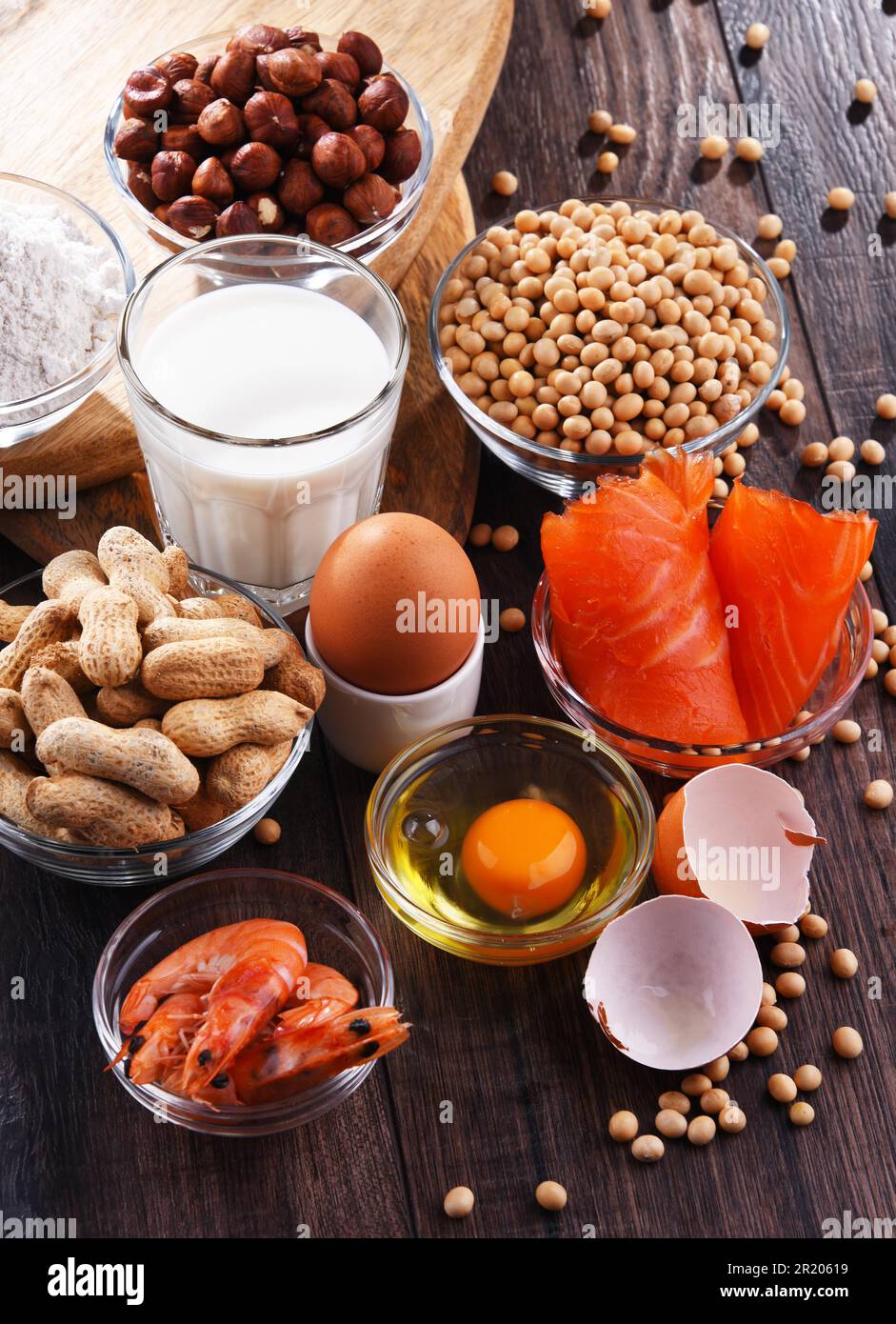 Composition with common food allergens including egg, milk, soya ...