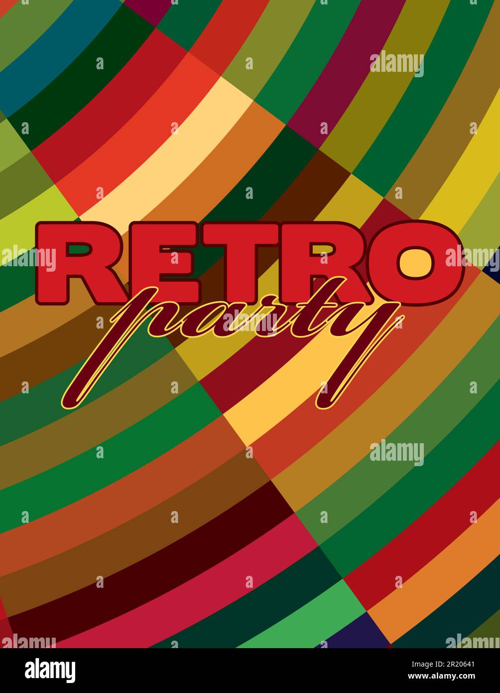 Abstract colorful background for retro party flyer. Vertical vector ...