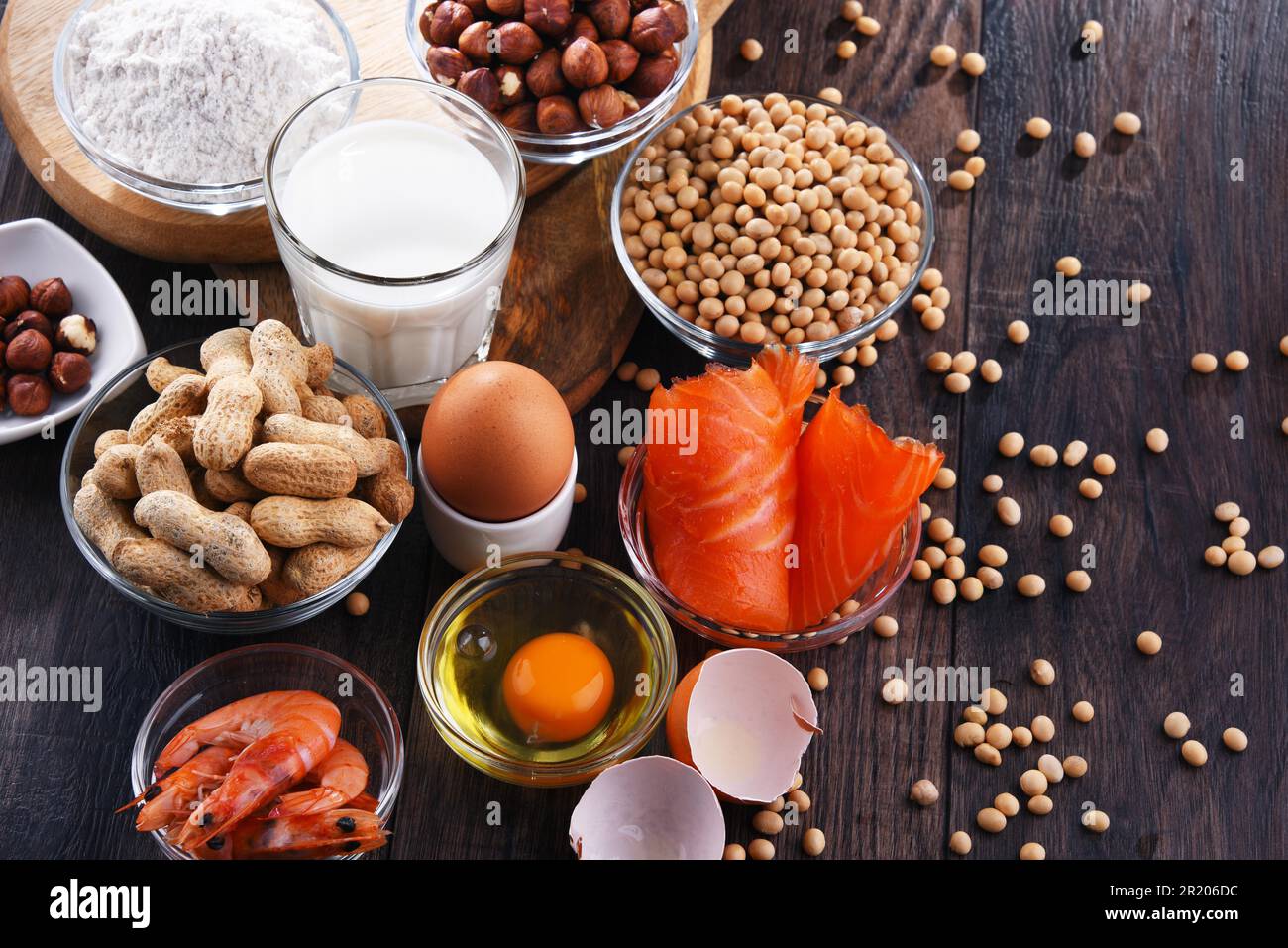 Composition with common food allergens including egg, milk, soya ...