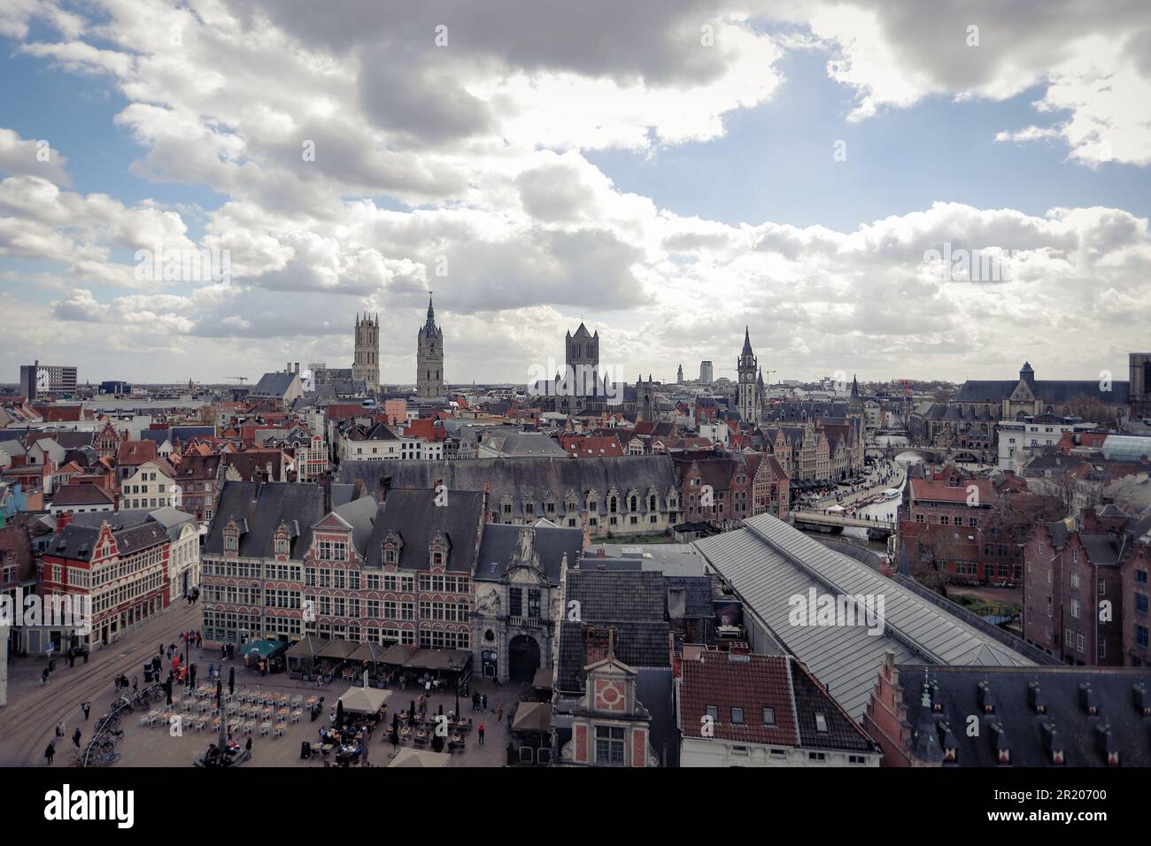 Breathtaking view of the historic city of Ghent Stock Photo - Alamy