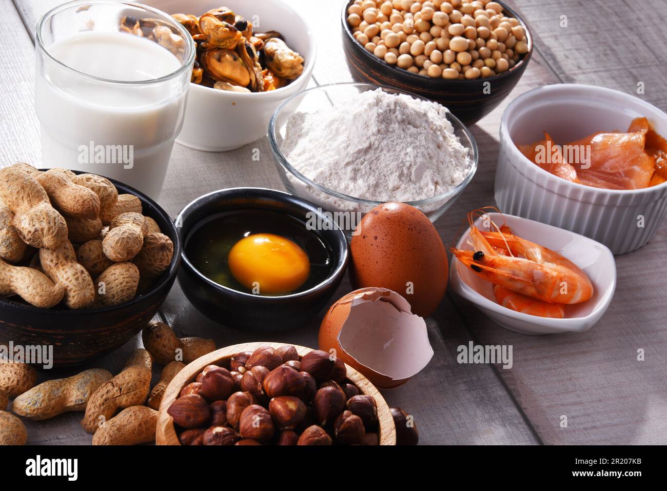 Composition with common food allergens including egg, milk, soya ...
