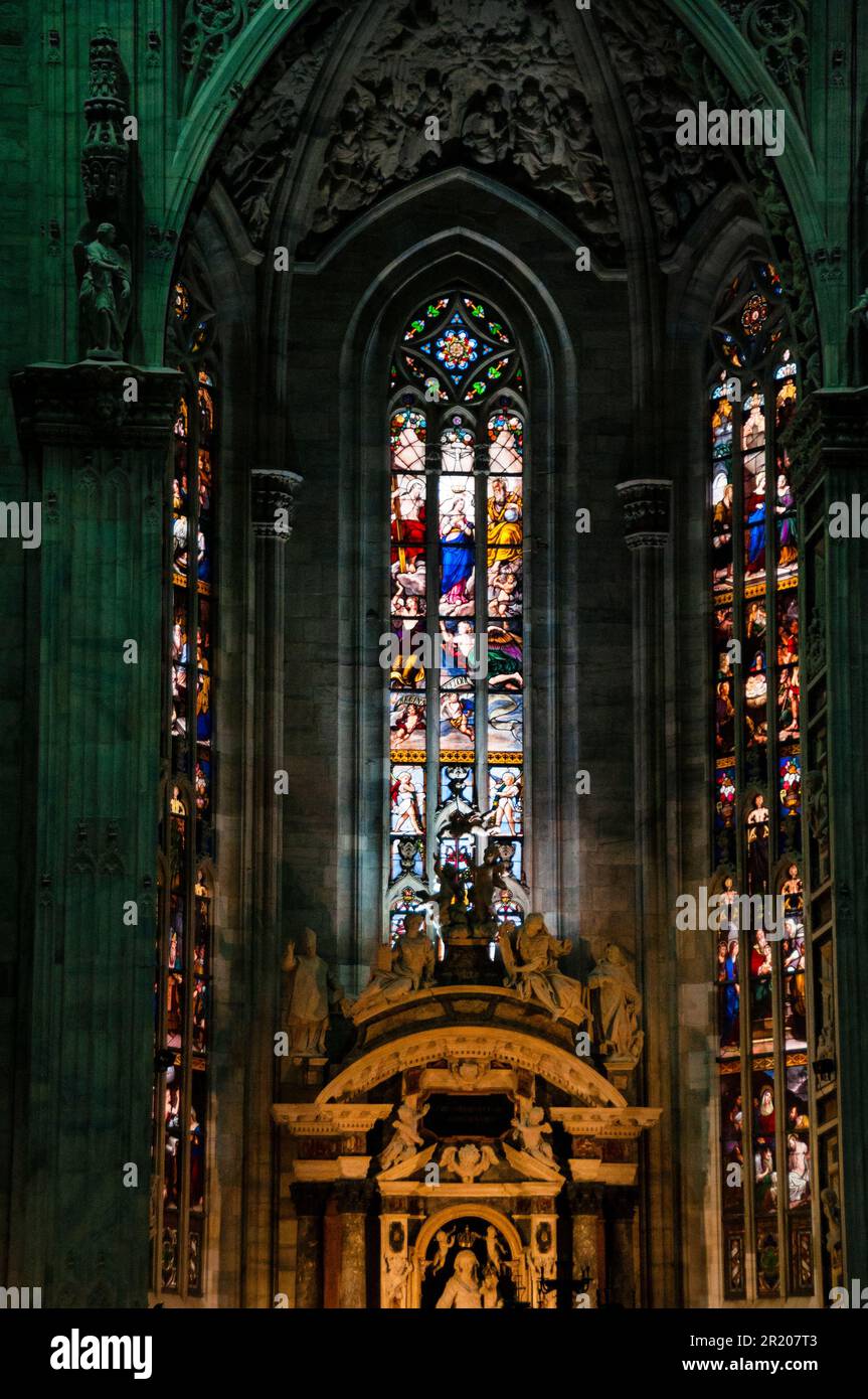 Altar of the Madonna of the Tree in Milan Cathedral, Milan, Italy Stock ...