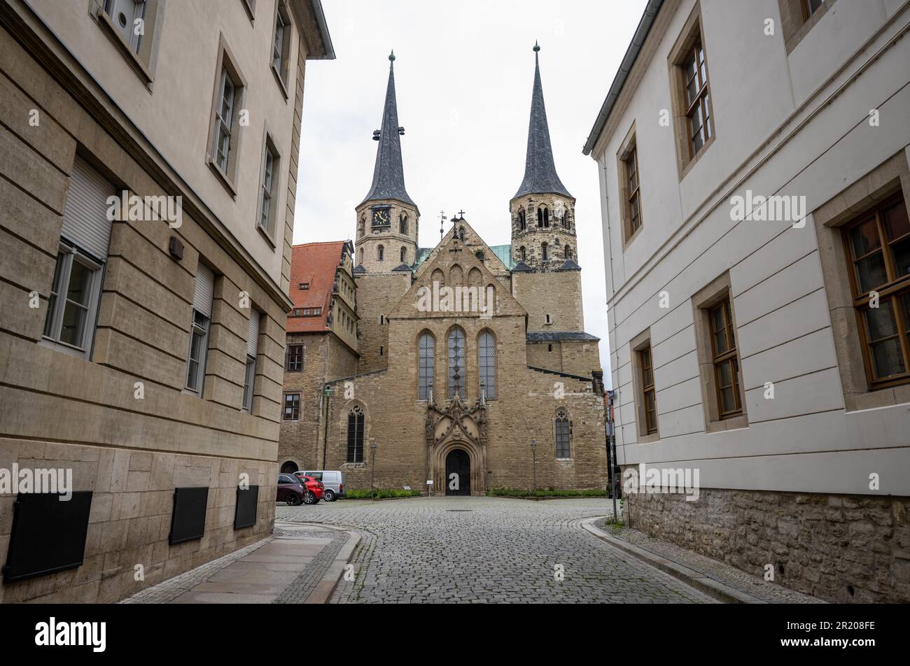 16 May 2023, Saxony-Anhalt, Merseburg: View of Merseburg Cathedral ...