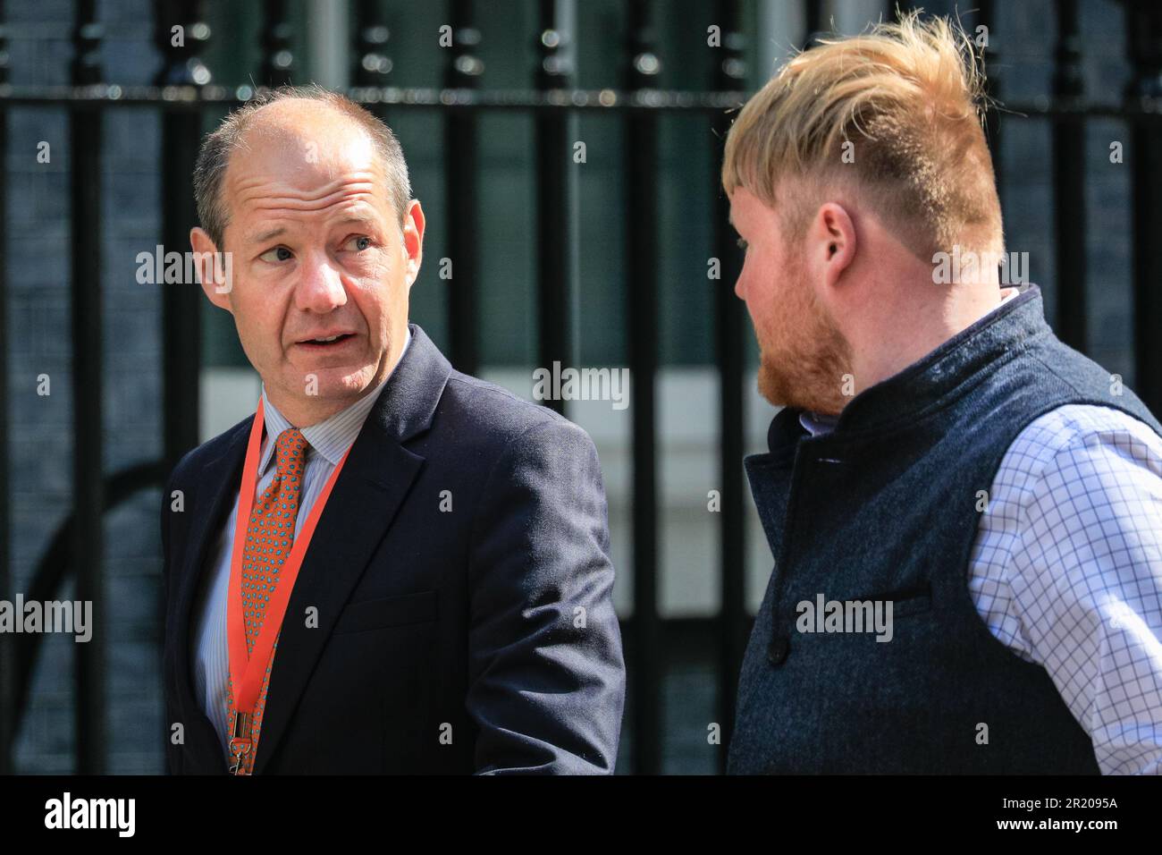 London, UK. 16th May, 2023. Charlie Ireland, Jeremy Clarkson's land agent and Kaleb Cooper, Mr ...