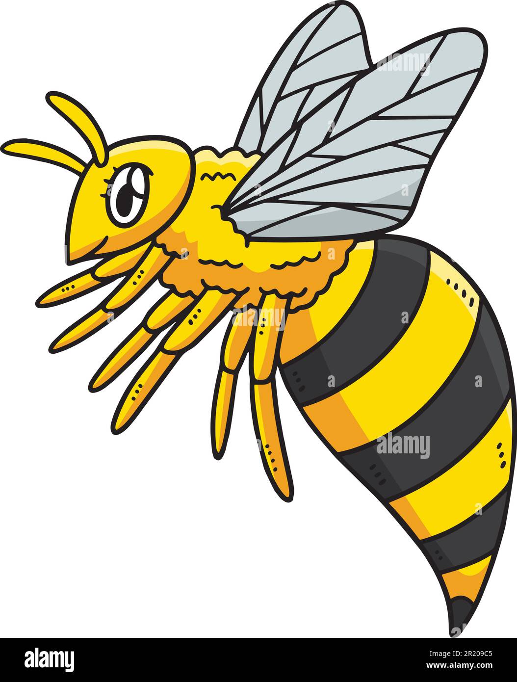 Queen Bee Cartoon Colored Clipart Illustration Stock Vector Image & Art ...