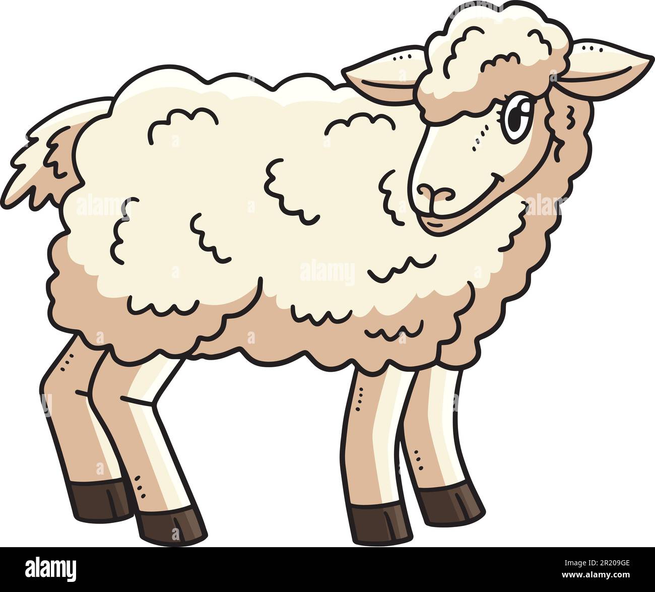 Mother Sheep Cartoon Colored Clipart Illustration Stock Vector Image ...