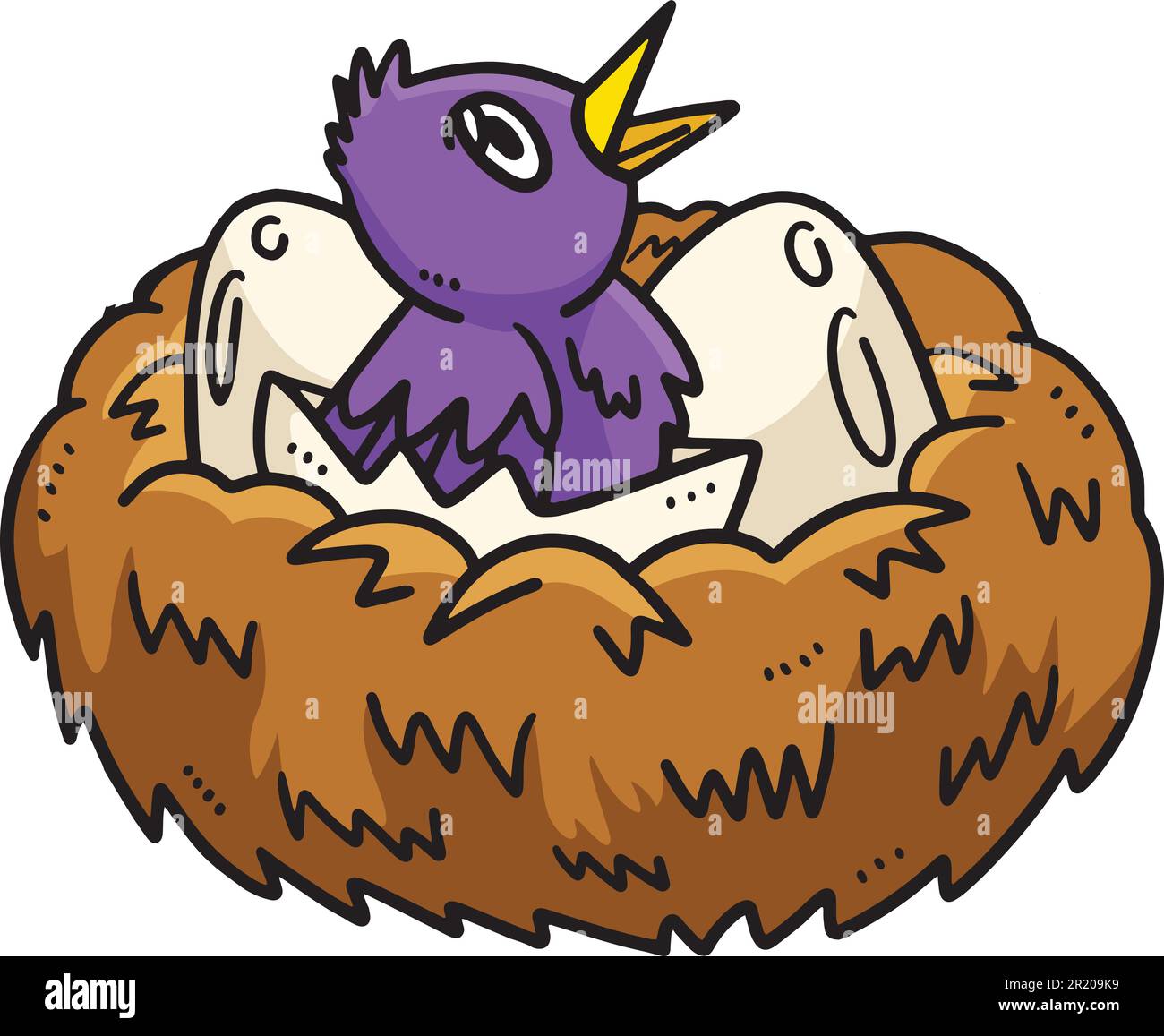 Fledgling Cartoon Colored Clipart Illustration Stock Vector Image & Art ...