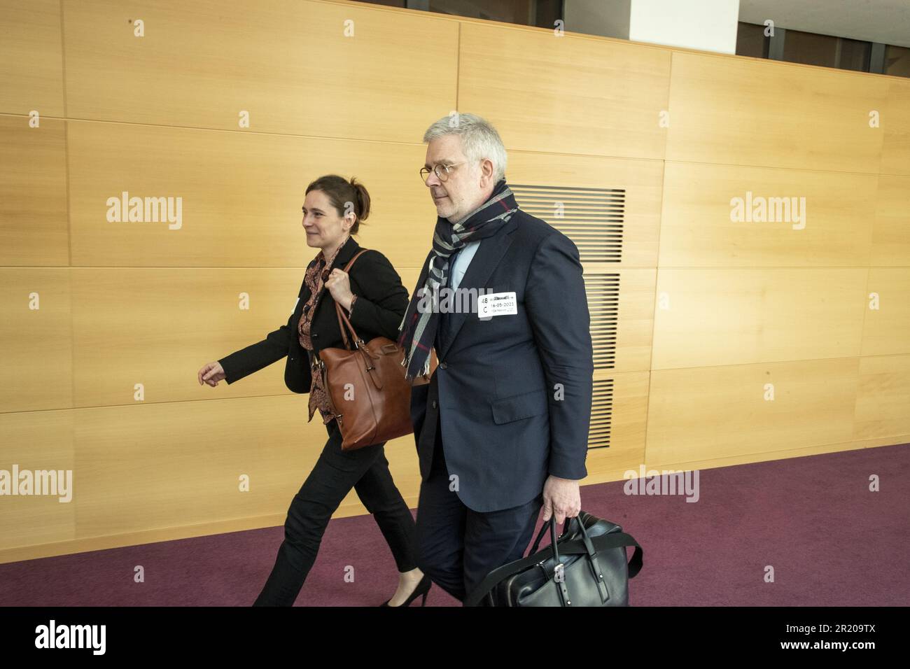 Brussels, Belgium. 16th May, 2023. Bpost chairman of the board Audrey ...