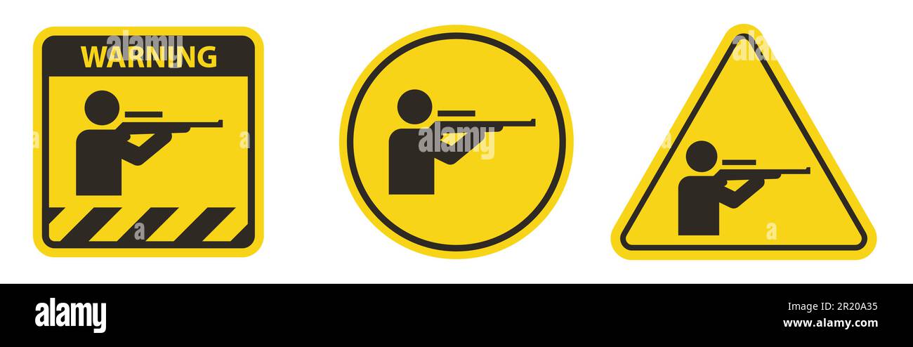 Military firing range warning sign Stock Vector Images - Alamy