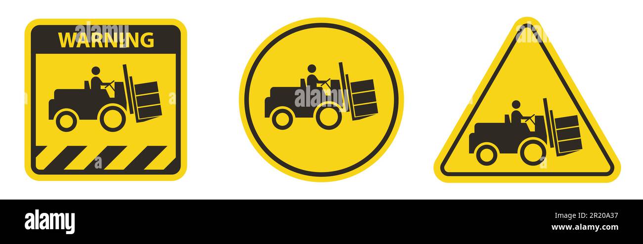 Forklift truck sign,Hazard warning forklift Stock Vector Image & Art ...
