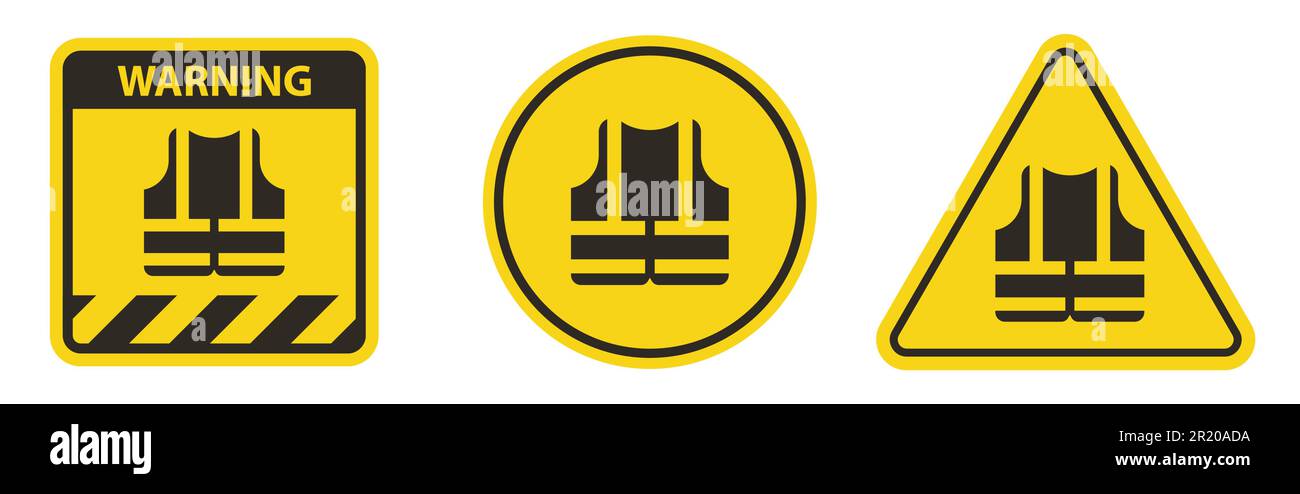 Body Protection Required Sign On White Background Stock Vector Image ...