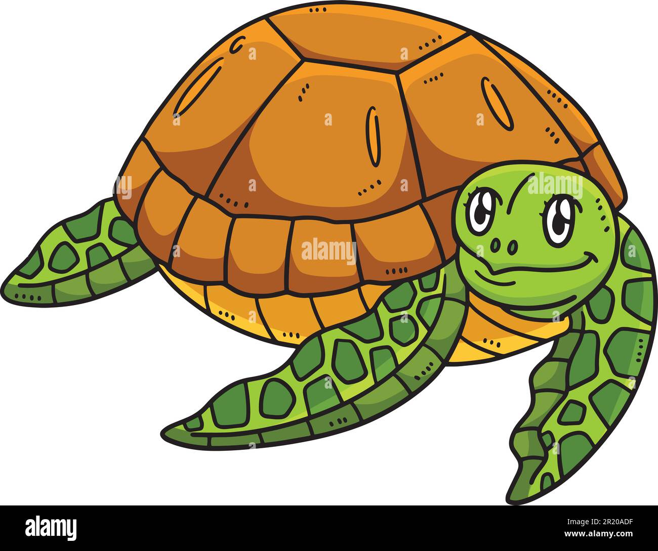 Mother Turtle Cartoon Colored Clipart Illustration Stock Vector Image ...