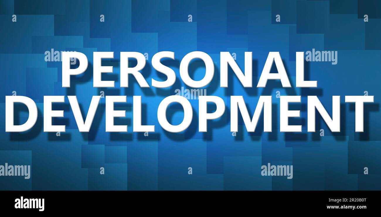 Personal Development on pixelated background, 3d rendering Stock Photo ...