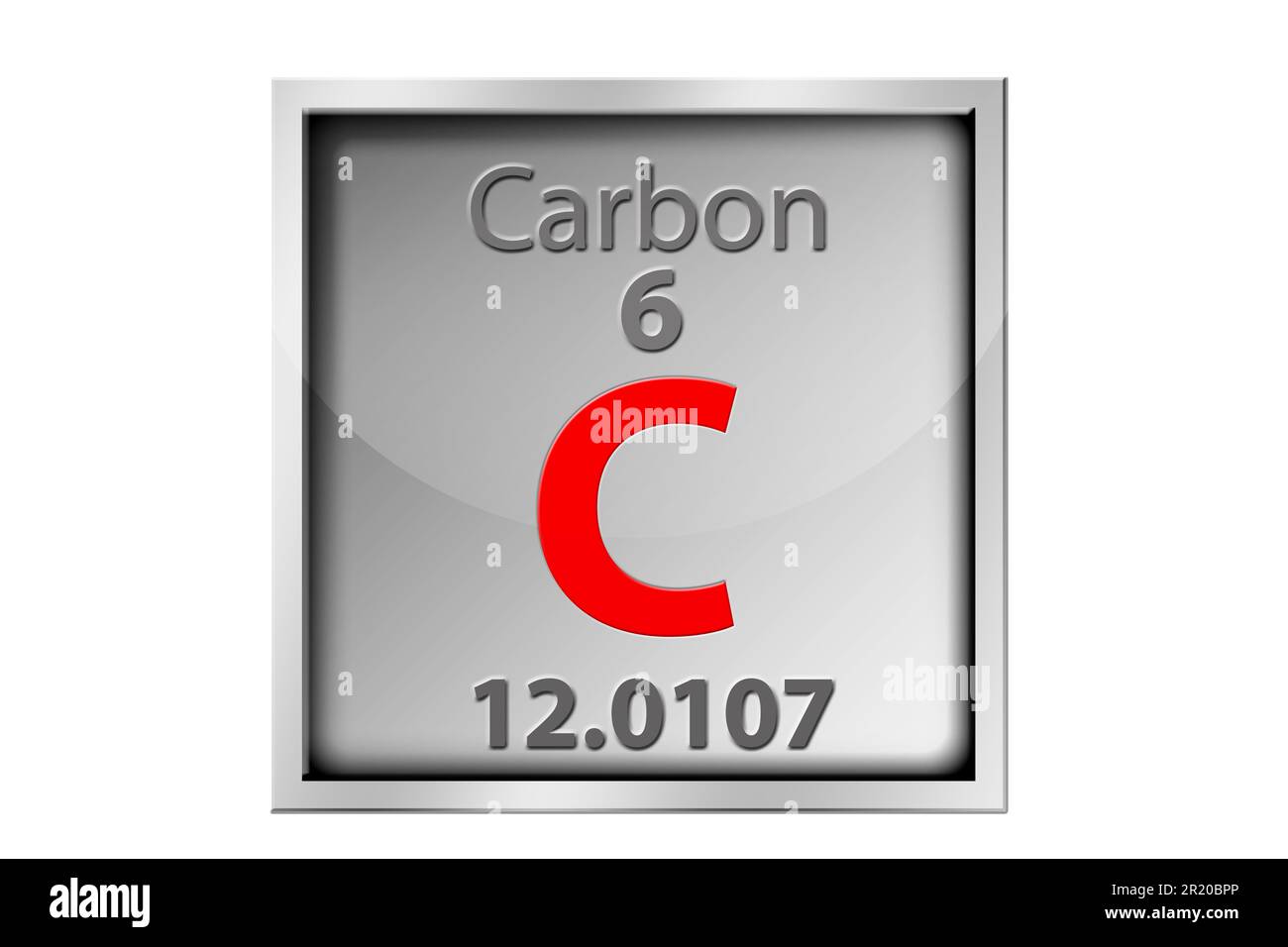 Carbon material on the periodic table, 3d rendering Stock Photo - Alamy