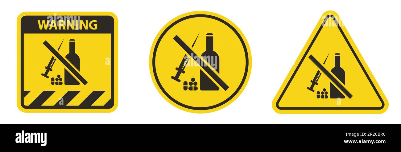 Notice Sign Drug Free Zone Stock Vector Image & Art - Alamy