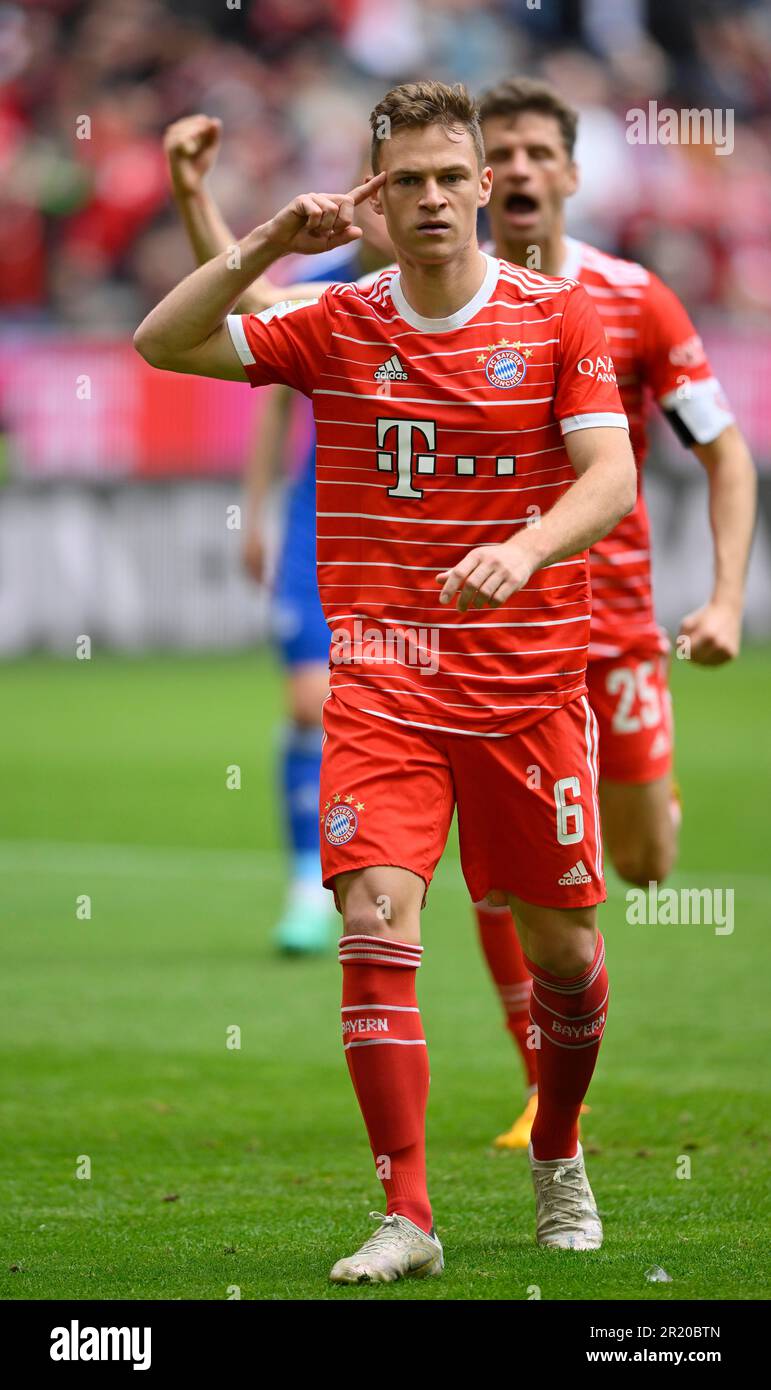 Goal celebration Joshua Kimmich FC Bayern Muenchen FCB (06) Thomas ...