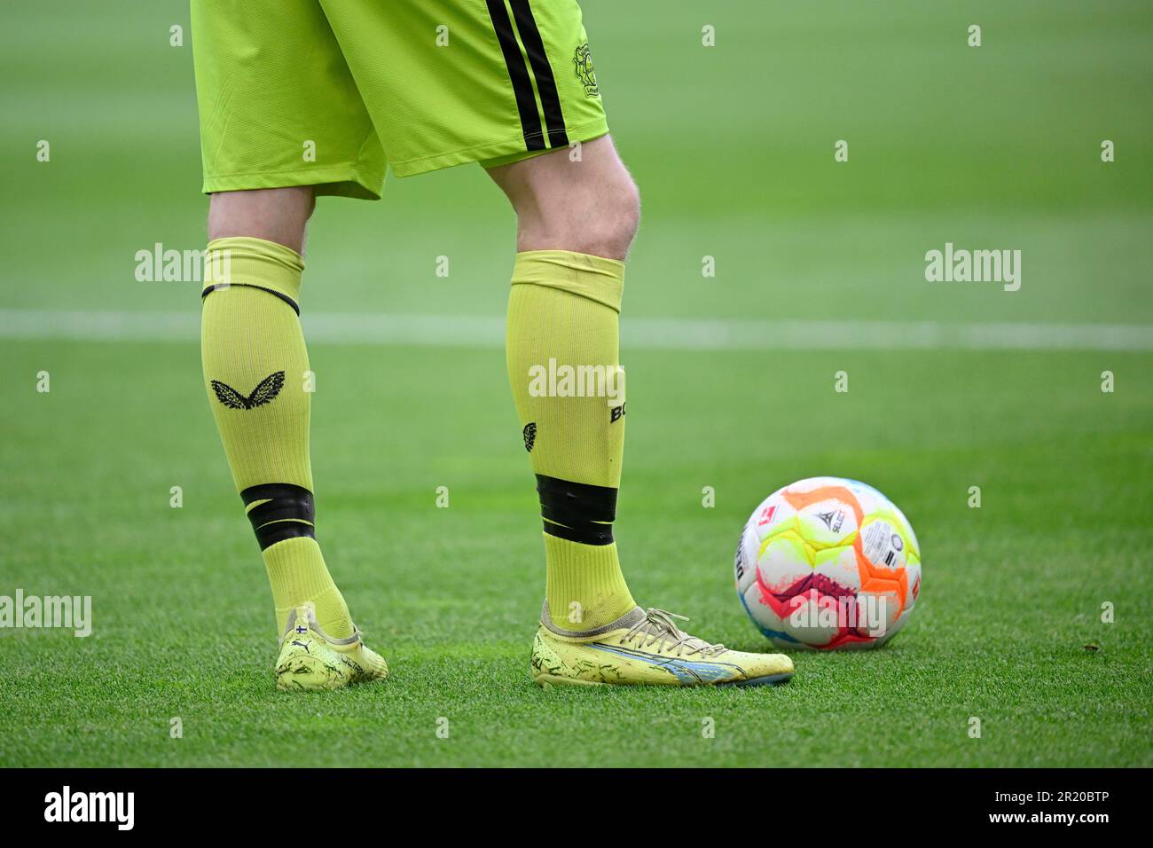 Legs of goalkeeper Lukas Hradecky Bayer 04 Leverkusen (01) Adidas ...