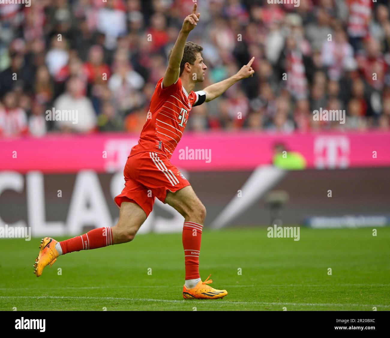 Goal celebration Thomas Mueller FC Bayern Muenchen FCB (25) Allianz ...