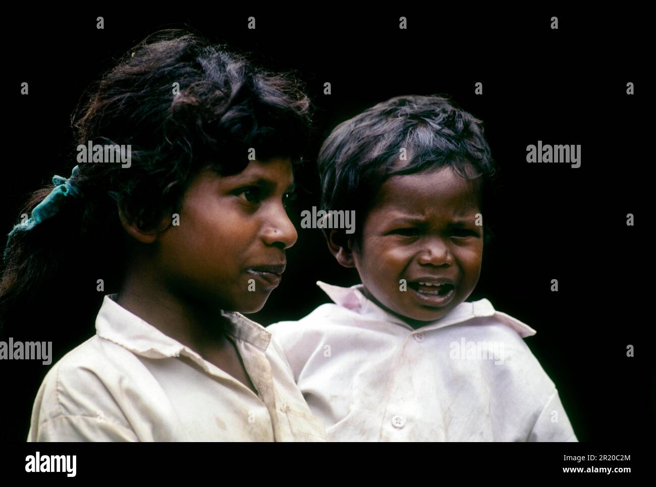 Jenu Kurumba tribal brother and sister at Nagarahole, Karnataka, South ...