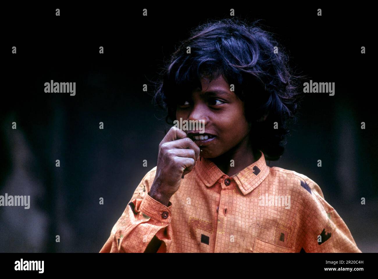 Jenu Kurumba tribal boy at Nagarahole, Karnataka, South India, India ...