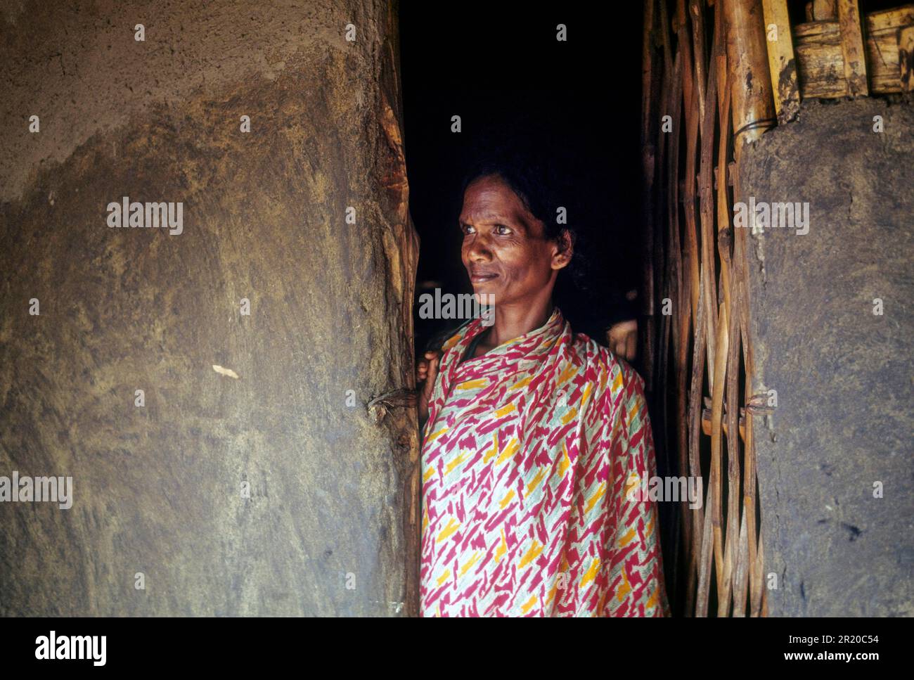 Jenu Kurumba tribal woman, Nagarahole, Karnataka, South India, India ...