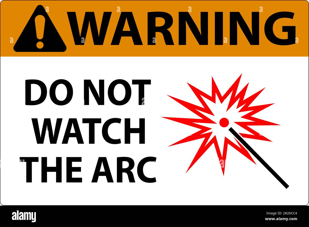 Warning Sign Do Not Watch The Arc Symbol Stock Vector Image & Art - Alamy