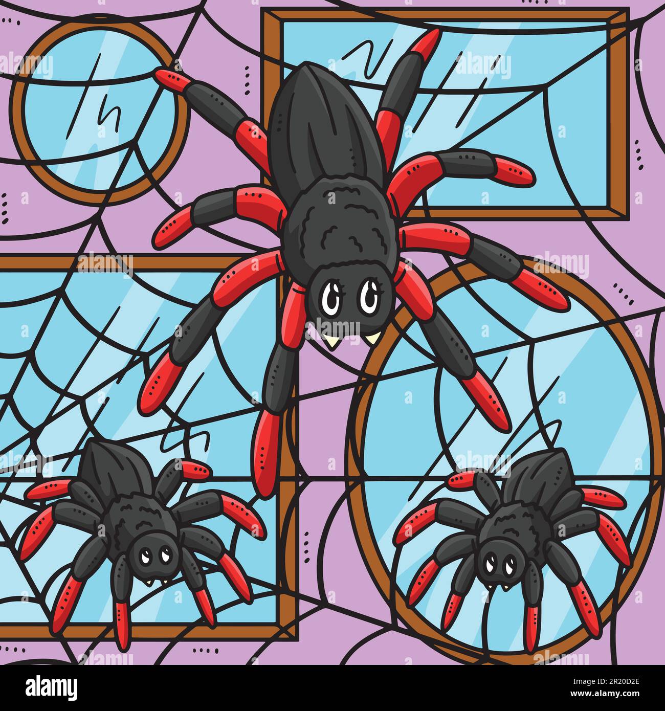 Mother Spider and Baby Spider Colored Cartoon Stock Vector Image & Art ...