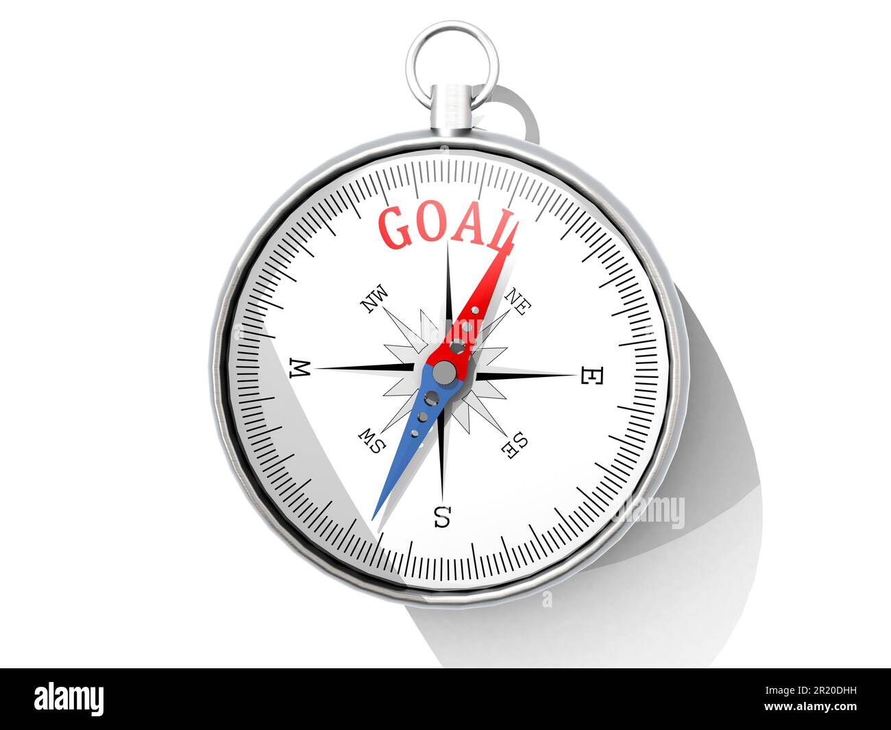 Goal word printed on compass isolated, 3D rendering Stock Photo - Alamy