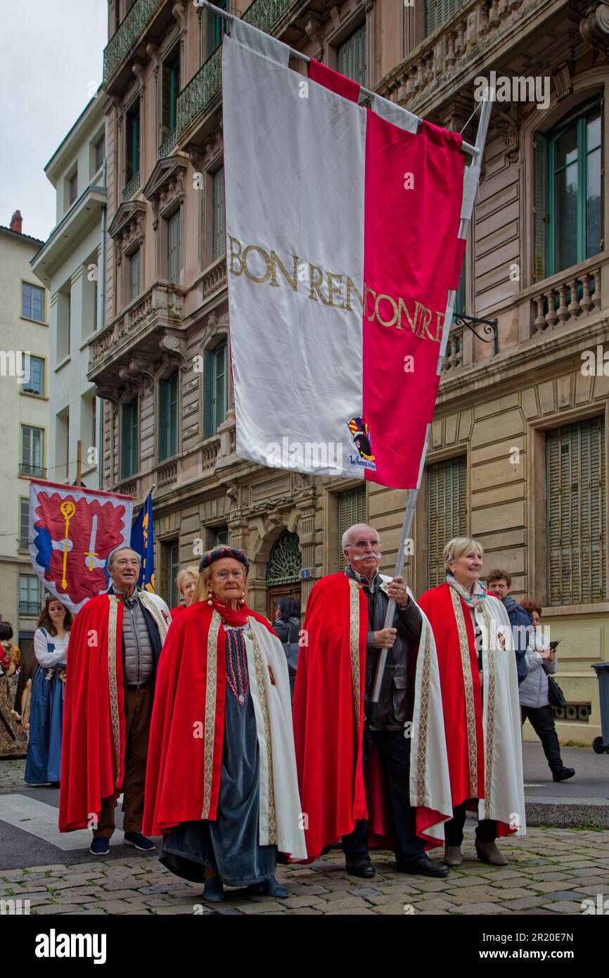 LYON, FRANCE, May 13, 2023 : Parade during the Renaissance Festival ...