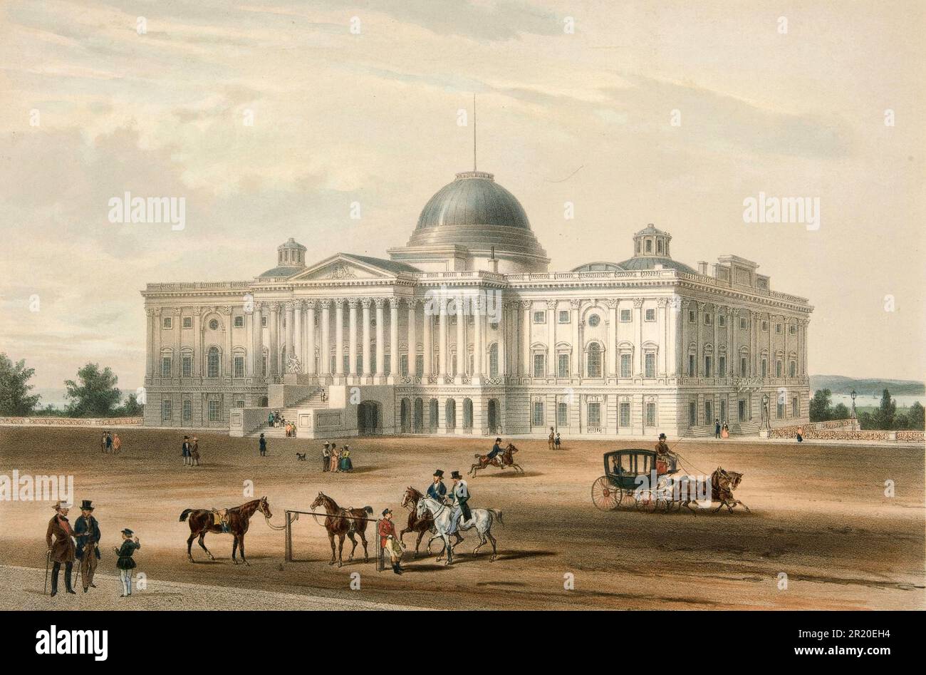 Washington, Capitol, 1848, America, Historic, digitally restored ...