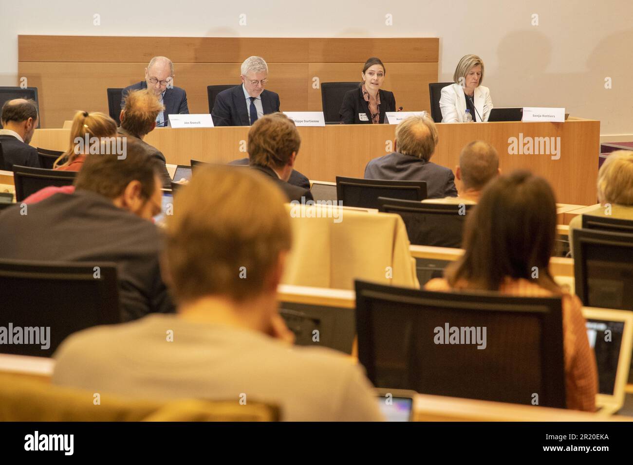 Jos Donvil, Bpost CEO ad-interim Philippe Dartienne, Bpost chairman of ...