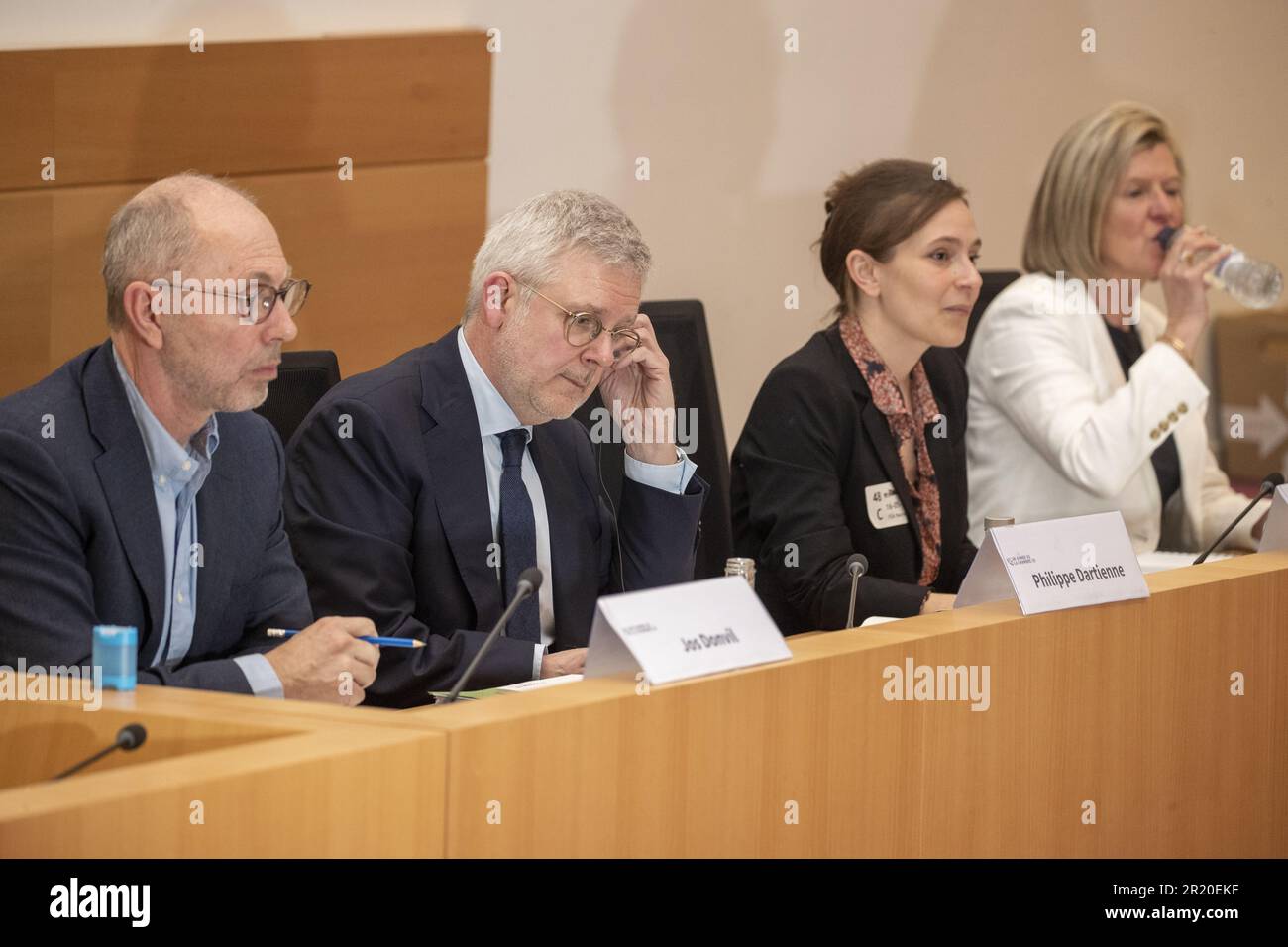 Jos Donvil, Bpost CEO ad-interim Philippe Dartienne, Bpost chairman of ...