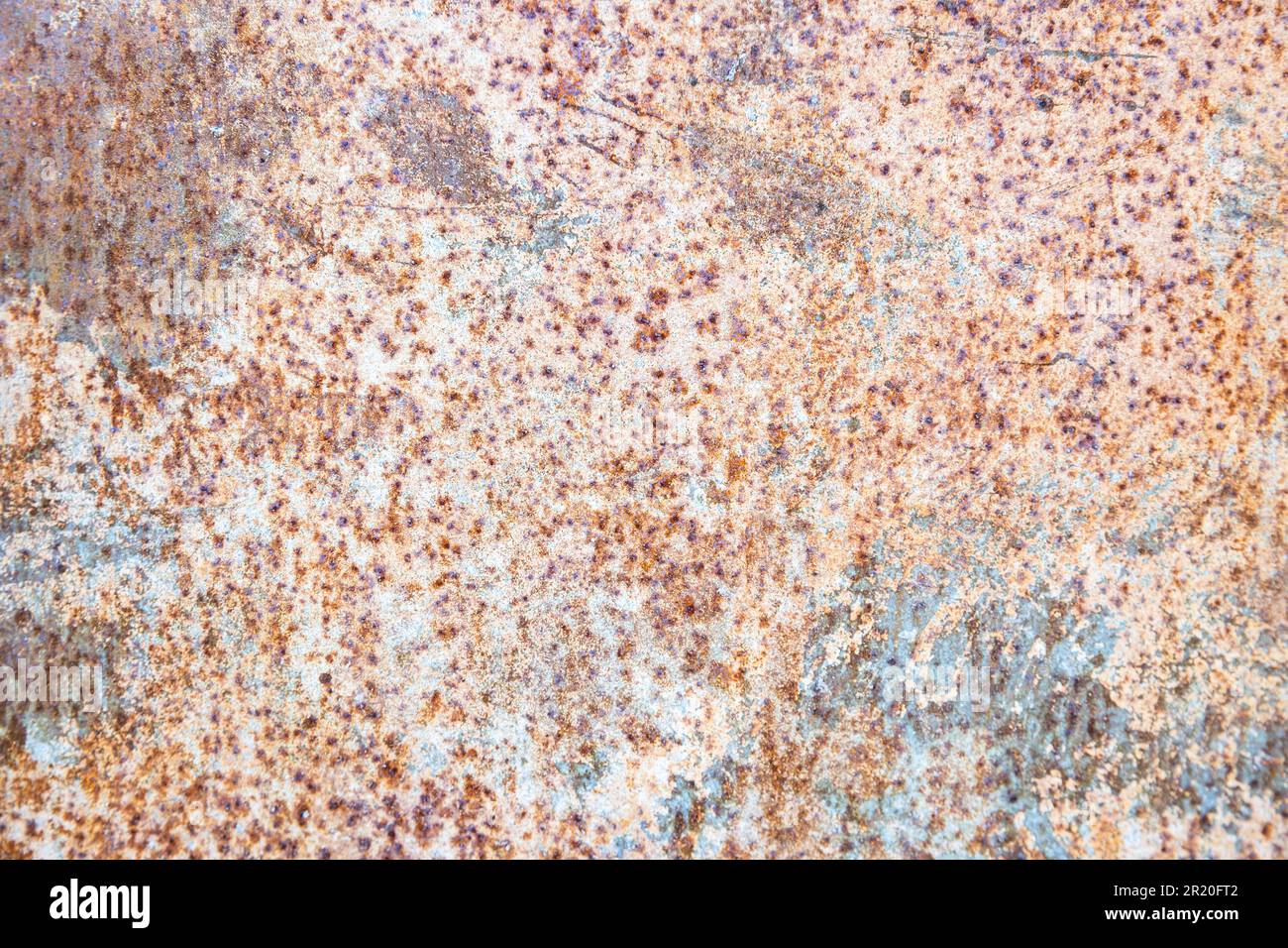 Old rusty metal texture on the surface of an iron sheet with pitting ...