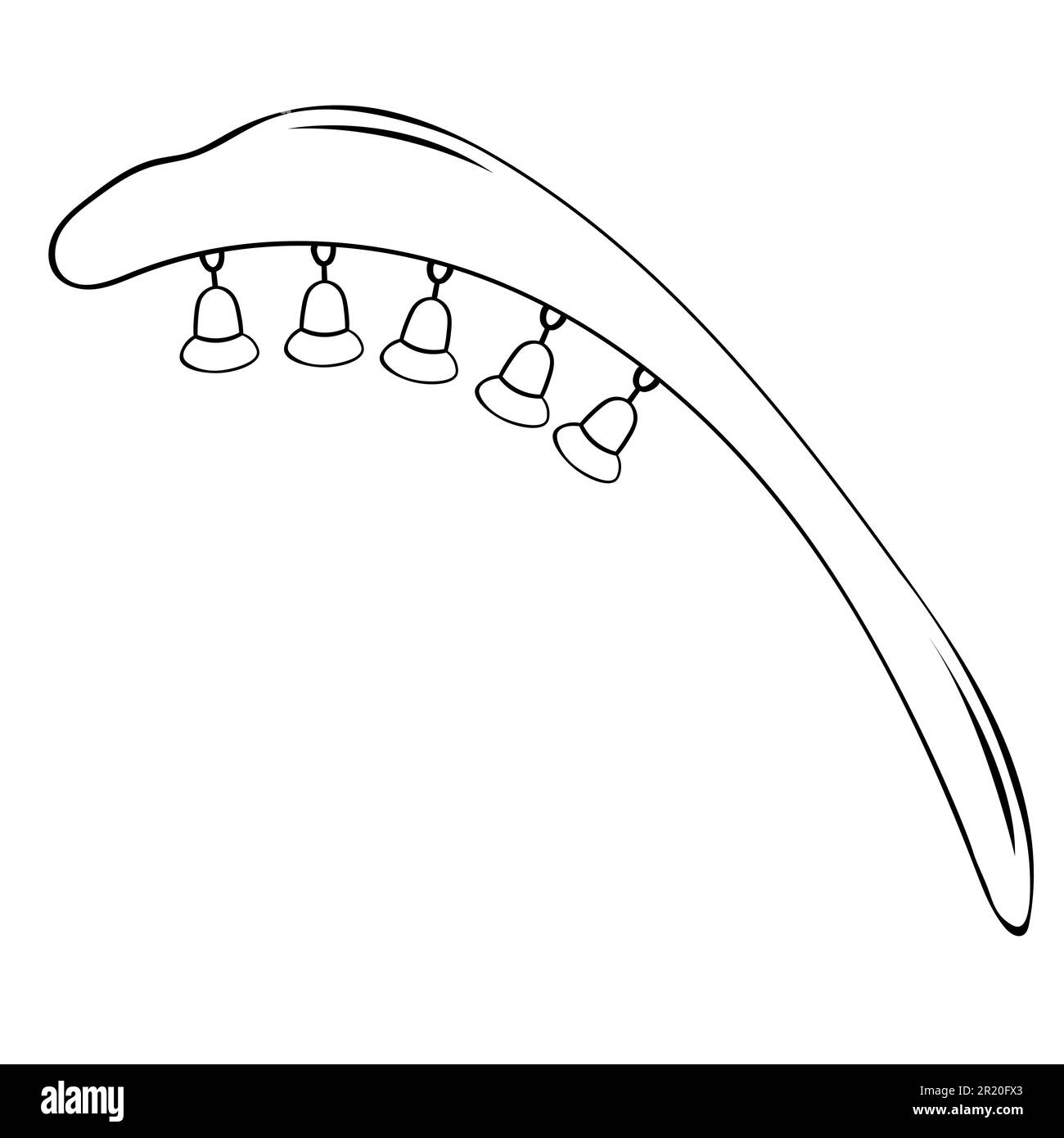 Asatayak Kazakh traditional folk musiacal instrument. Vector ...