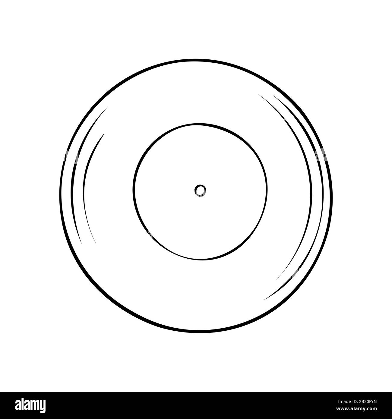 Hand drawn doodle Vector illustration of an old record for a turntable Stock Vector Image & Art ...