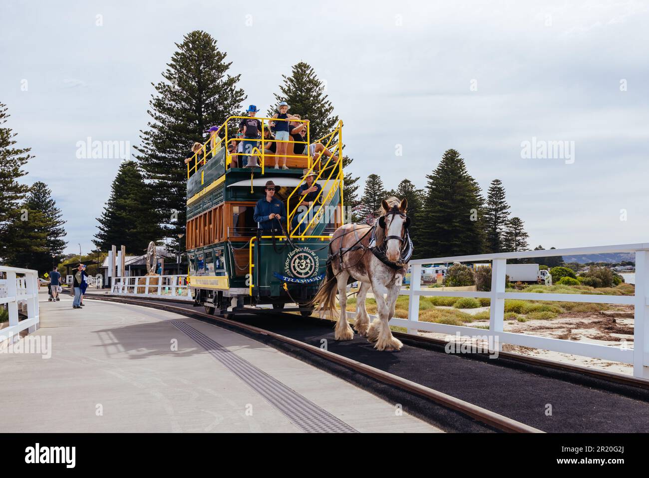 Victor Harbor Horse Drawn Tramway in Australia Stock Photo - Alamy