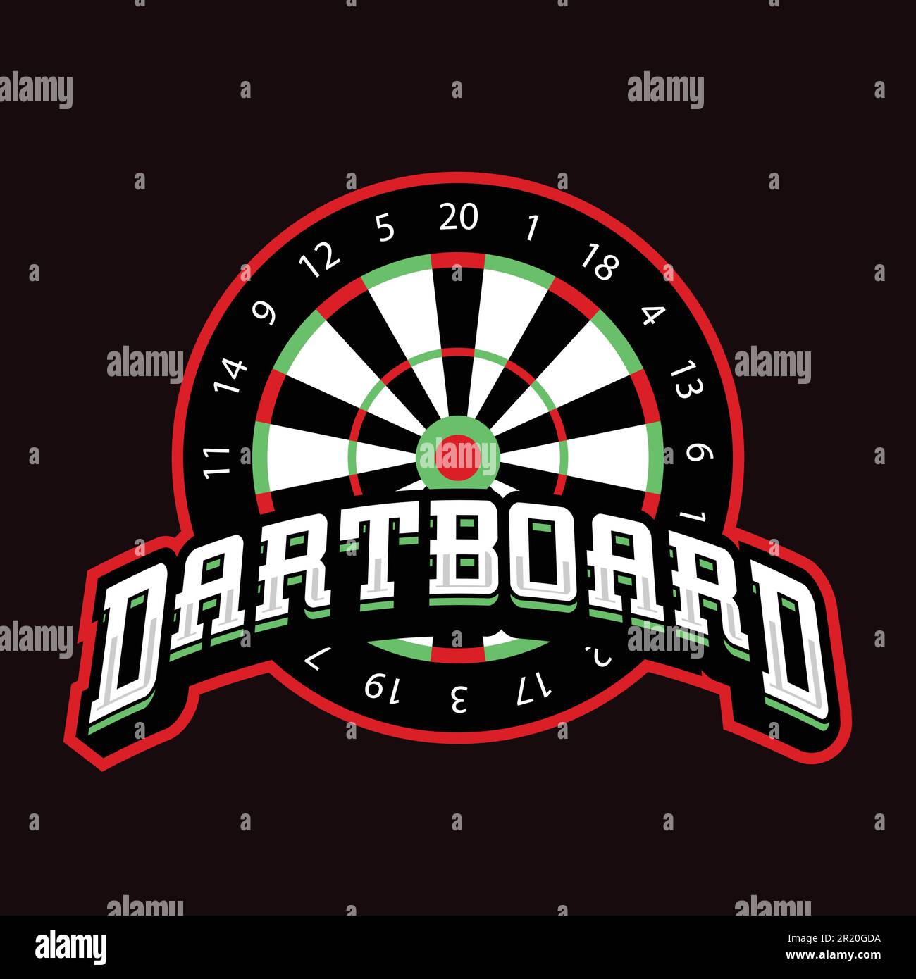 Dartboard Mascot Logo Design. Logo illustration for mascot or symbol ...