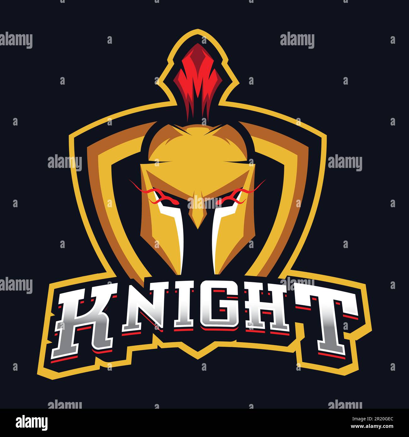 Knight Mascot Logo Design. Logo illustration for mascot or symbol and identity, emblem sports or ...