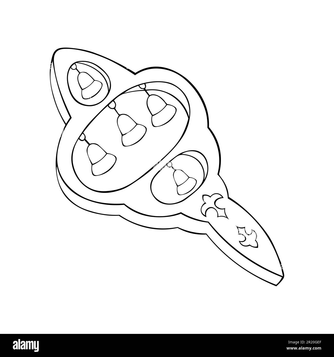 Asatayak Kazakh traditional folk musiacal instrument. Vector ...