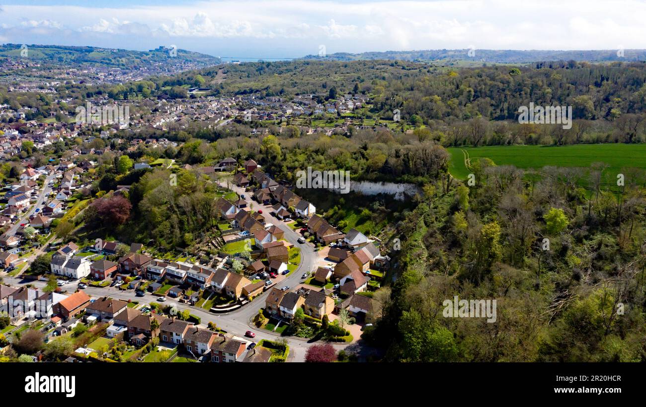 Aerial view dover castle hi-res stock photography and images - Alamy