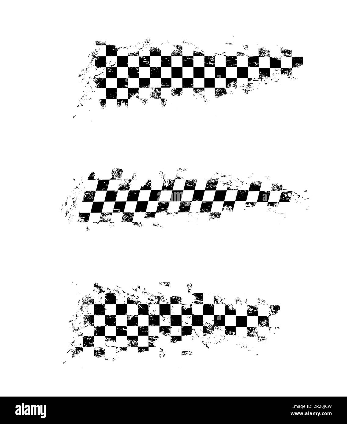 Grunge race flags, car rally and motocross or auto racing sport vector backgrounds. Grunge ...