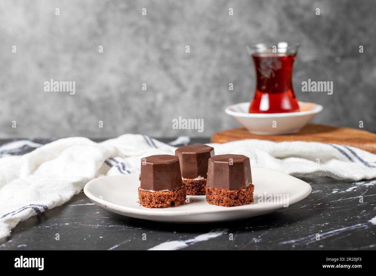 Cookies covered in milk chocolate. Liquid chocolate chip cookies on a ...